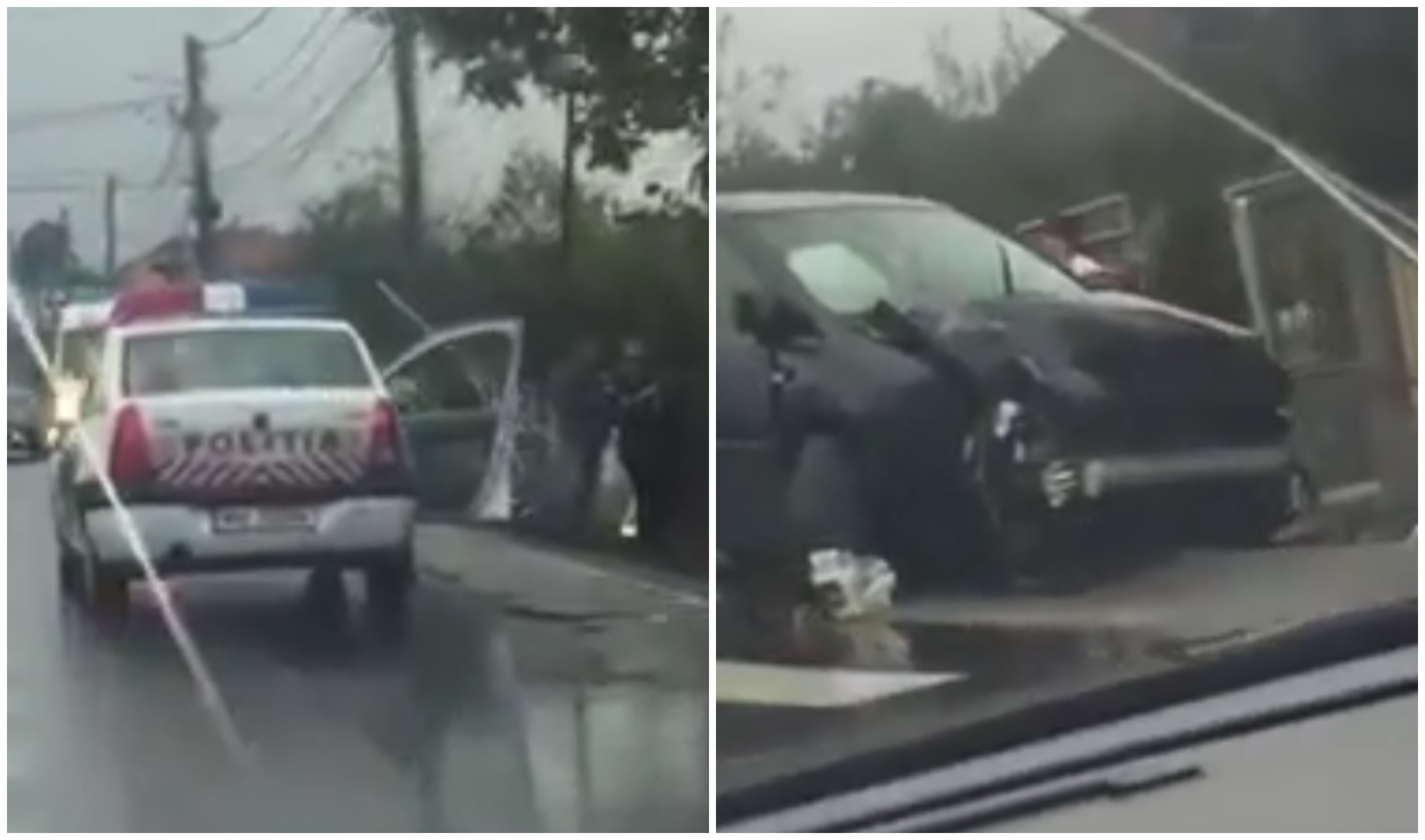 VIDEO. O mașină a ajuns într-un cap de pod, pe DN 1C - PresaSM