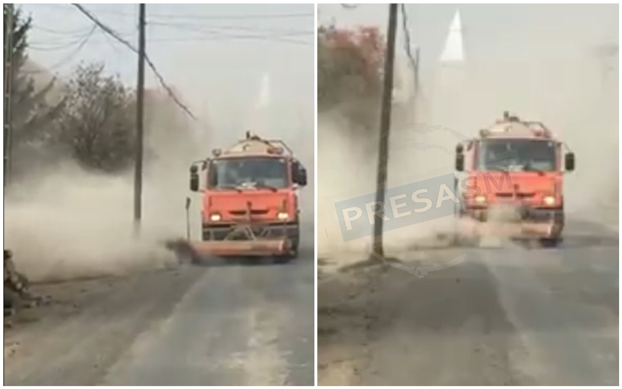 VIDEO. Camionul ”groazei”. Utilajul de făcut praf și atmosferă ...