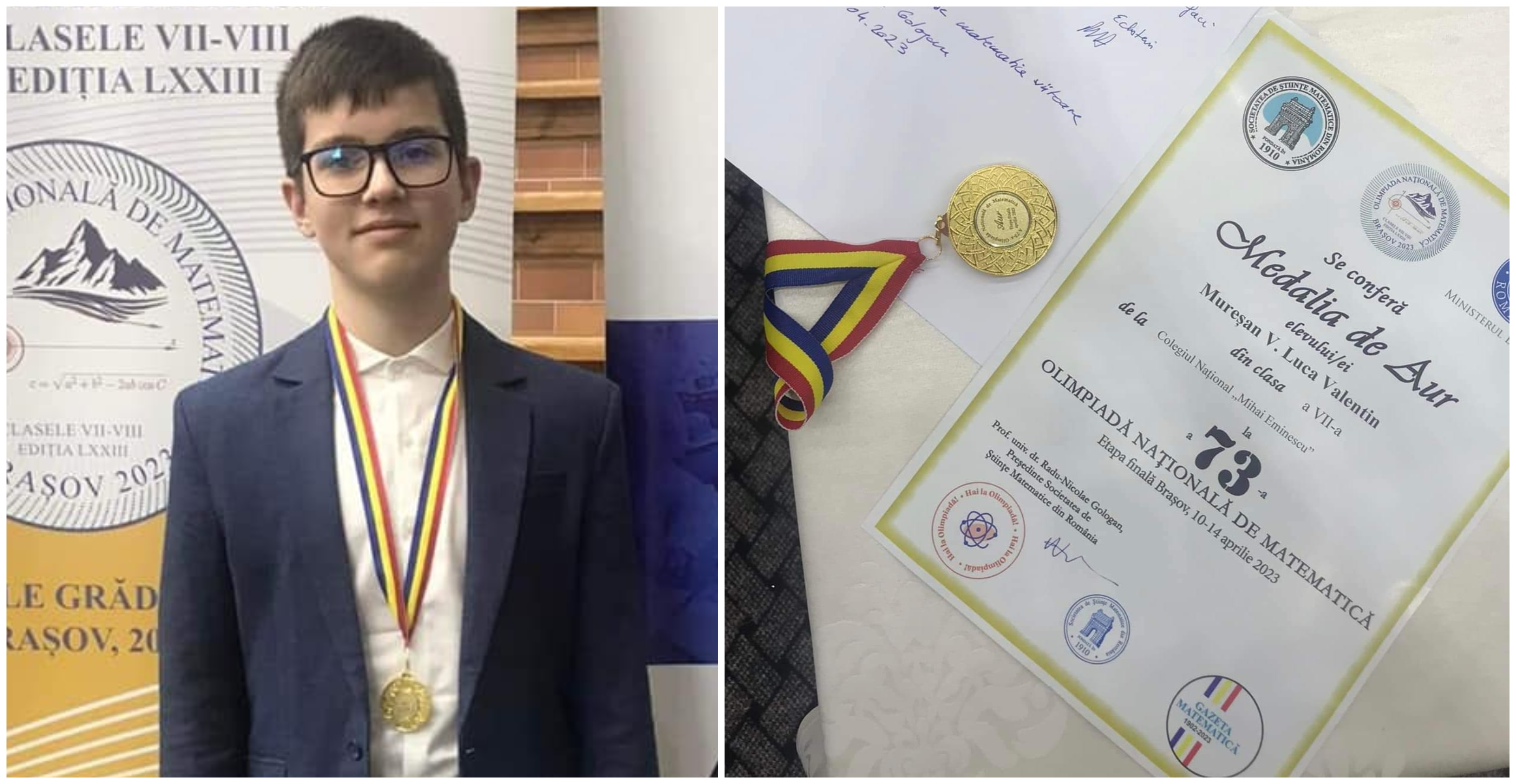 FOTO. Elevul de aur al Sătmarului! Luca a câștigat Olimpiada Națională ...